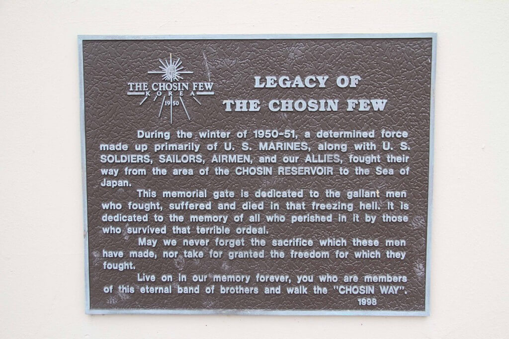 Chosin Few Memorial Gate – Marine Military Academy Blog
